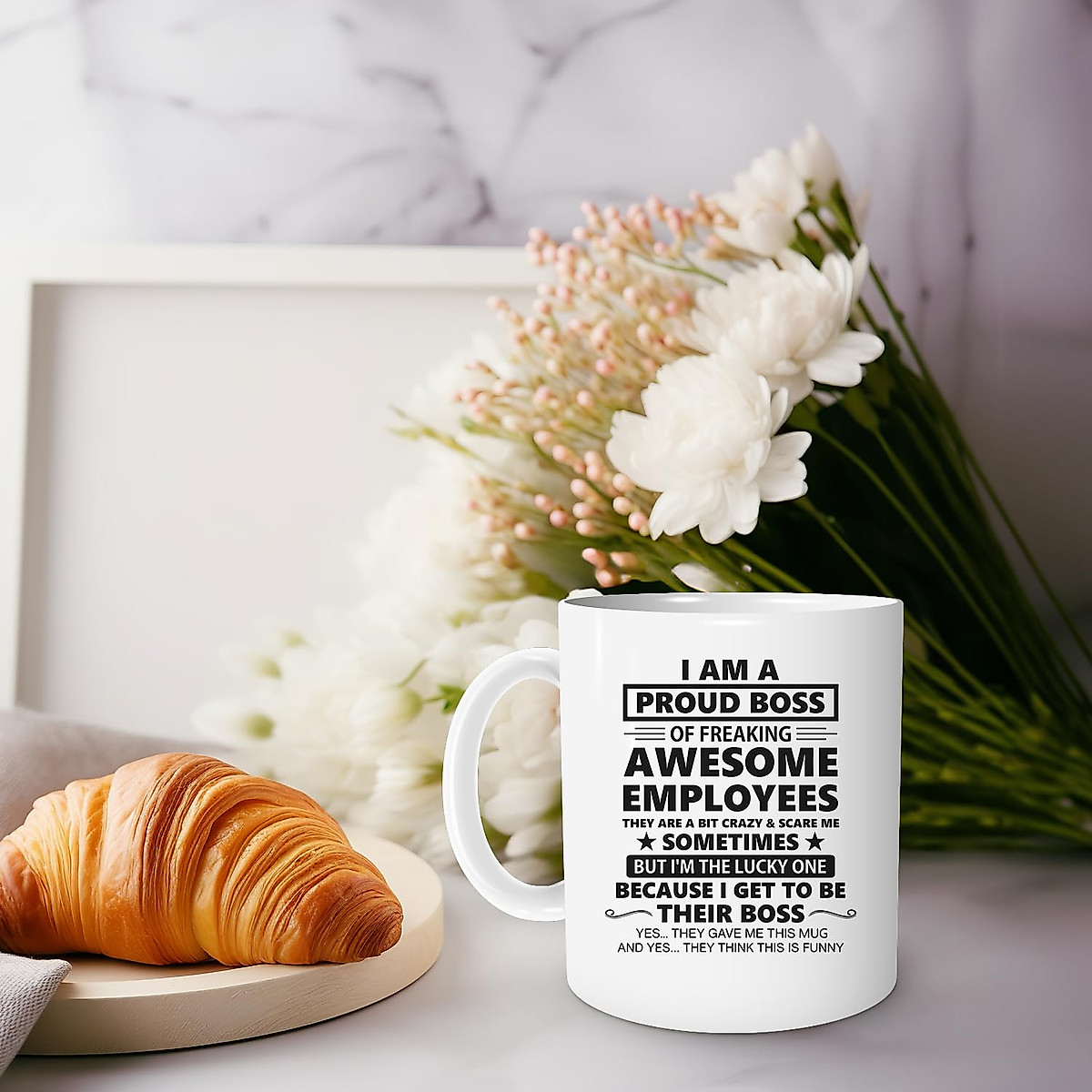 uinwk Boss Coffee Mug,Best Boss Gifts For Women Men,Boss Appreciation Gift,Boss Day Gifts,I Am A Proud Boss Coffee Mug 11oz