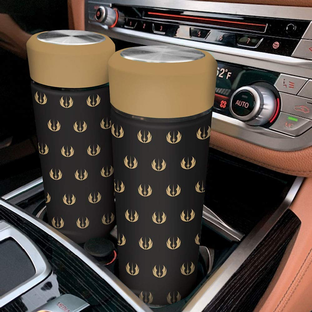 Controller Gear Star Wars, Jedi Pattern, Vacuum Insulated Stainless Steel Sport Water Bottle, Leak Proof, Wide Mouth, 17 oz, 500 ML - Not Machine Specific