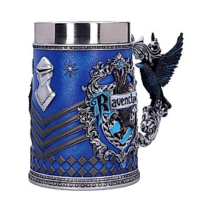 Nemesis Now Harry Potter Ravenclaw Hogwarts House Collectible Bronze Resin Tankard, 1 Count (Pack of 1), Blue Silver