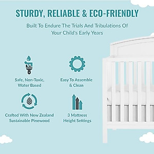 Dream On Me Storybrooke 5 in 1 Convertible Crib