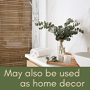 2 Pack Wooden Rustic Serving Tray with Handle for Coffee Bar, Living Room and Patio - Stackable Trays lend Rustic or Farmhouse Feels to Your Home