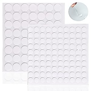 156 PCS Double Sided Adhesive Dots, Removable Clear Sticky Putty No Trace Round Adhesive Putty for Wax Seal Kit Wall Hanging Festival Decoration (10mm +15mm)