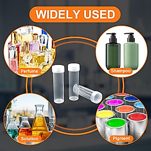 HAPY SHOP 50 Pieces 7 ML Plastic Vials with Screw Caps Lab Sample Vials with Lids Plastic Vials for Small Items