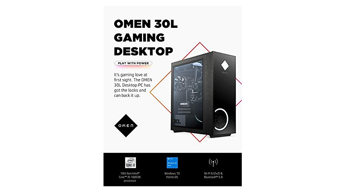 OMEN 30L Gaming Desktop PC with RTX 3080 | Powerful 10th Gen Intel i9