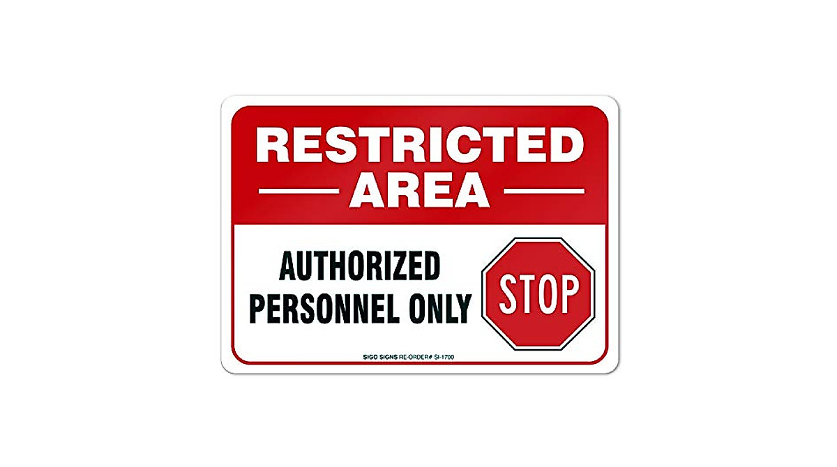 Sigo Signs Authorized Personnel Only Stop Sign - 2 Pack
