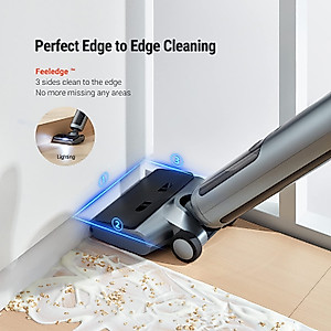 OSOTEK H200 Cordless Wet Dry Vacuum Cleaner & Mop & Wash 3 in 1 for Hardwood Hard Floor Pet Hair, with Long Battery Life, Self-Cleaning, LCD Display, Voice Prompt, Ultra-Wide Brush Roller, LED Light