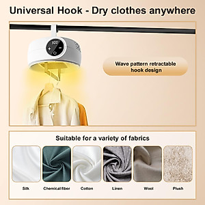 Uten Portable Clothes Dryer, Lightweight Mini Dryer for Quick Drying Clothes in Apartments, RVs, Hotels & Travel