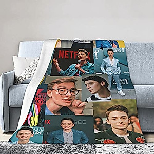 Noah Schnapp Collage Ultra-Soft Micro Fleece Throw Blanket Warm Comfortable Versatile Blanket for Sofa and Travel