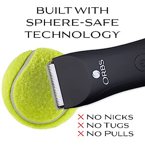 Orbs™ Electric Trimmer for Men, Premium Ball Trimmer/Shaver for Men, Waterproof Groin and Body Shaver Groomer, Replaceable Ceramic Blade Heads,100 Min Battery Life