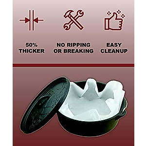 CampLiner Parchment Dutch Oven Liners, 20” Disposable Paper Liners (20 Pack), New 50% Thicker Material