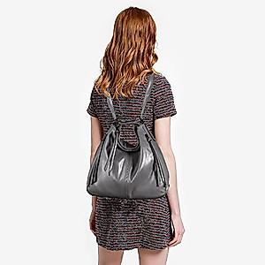 Convertible Backpack Purse For Women Handbag Hobo Tote Satchel Shoulder Bag - Smooth Dark Purple