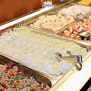 Restlrious Food Pan Full Size Plastic 8" Deep Chafer Food Pan Polycarbonate, Clear 3 Pieces Stackable Food Pan with Capacity Indicator for Food Storage in Kitchen, Restaurant, Foodservice Area