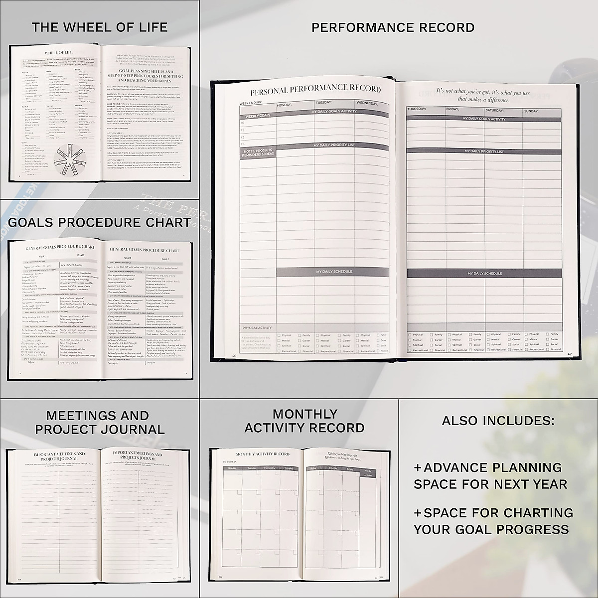 The Performance Planner | Linen Edition | By Zig Ziglar | 6x9 inch Hardcover Daily Planner Journal and For Daily Weekly Monthly and Yearly Goal Setting And Achieving