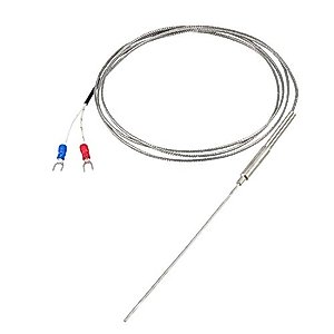 uxcell K Type Thermocouple Temperature Sensor Probe 1.5x100mm (0 to 800C) 5ft Temperature Controller