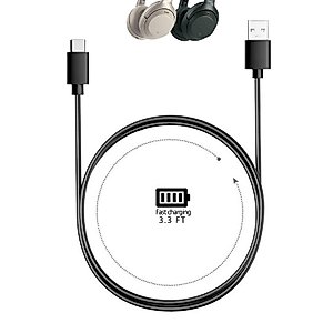 Type-C Charger Charging Cable Cord for Sony WH-1000XM5 WH-1000XM4 WH-1000XM3 WF-1000XM4 WH-H910N WH-XB700 1000XM2 WI CH510 C200 WH-XB900N WI-XB400 LinkBuds WF1000XM3 C500, Bose 700 Headphones Earbuds