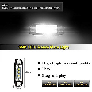 Rui Xin 213 2PCS White LED light Error Free Number License Plate Lights Car Number Lamp For Volvo S80 XC90 S40 V60 XC60 S60 V70 C70 Lamp Bulb Kit