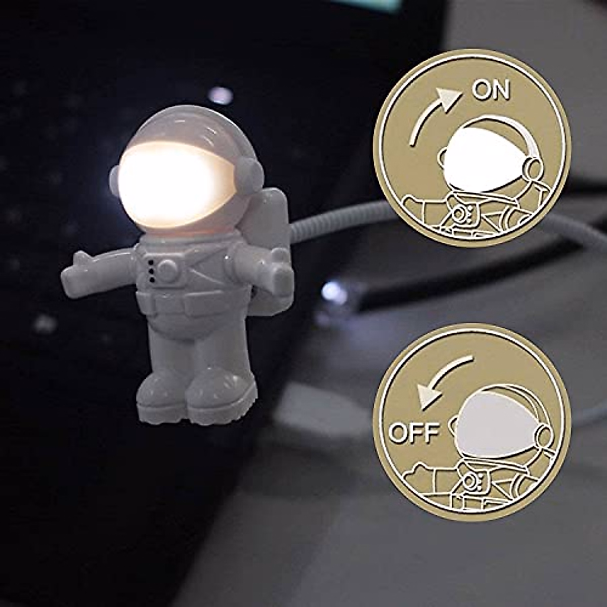SOONDAR® Creative Spaceman Astronaut LED Flexible USB Light for Laptop PC Notebook