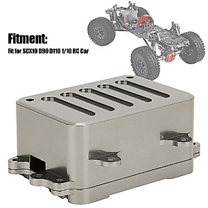 Receiver Box, 1:10 Scale Remoted Control Metal Receiver Box ESC Receiving Box RC Vehicle Accessories for SCX10 1/10 RC Crawler Kids Toy Car Rc Receiver Box Rc Receiver Box Rc Receiver Box