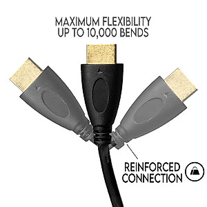 Acuvar Ultra High Speed 50 ft HDMI Cable Gold Plated 4K @ 60Hz, Ultra HD, 1080P & ARC Compatible with Laptop, Gaming PC, Monitor, PS5, PS4, Xbox X, One, Fire TV, Apple TV, ROKU, Soundbar & More