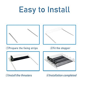 Soda Can Organizer, Fridge Organizer, Self-Pushing Soda Can Organizer, Drink Organizer for Refrigerator, Cabinet, Pantry Convenience stores(3 Rows,12"D)
