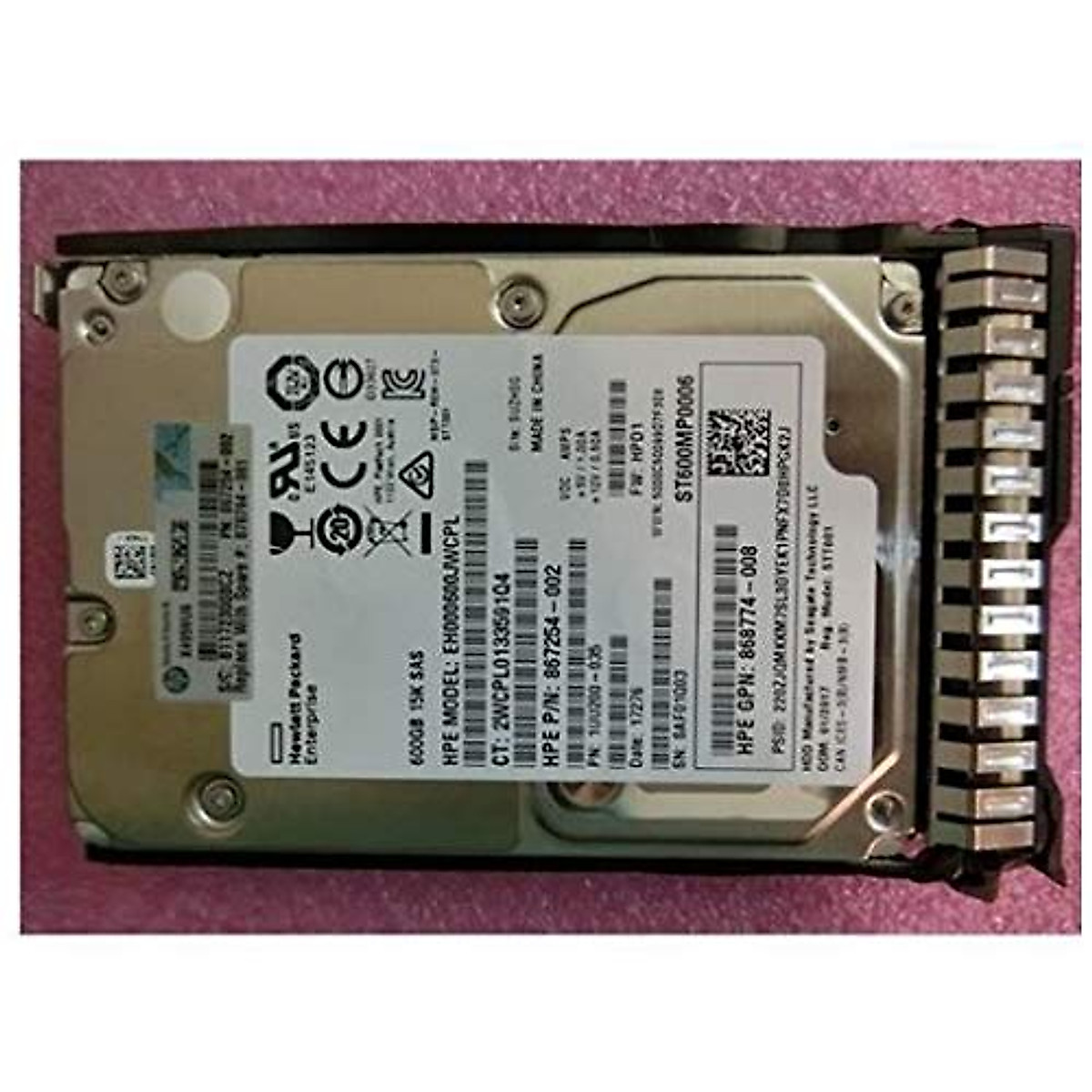 Hewlett Packard Enterprise 870794-001 Internal Hard Drive 2.5" 600 GB SAS (Renewed)
