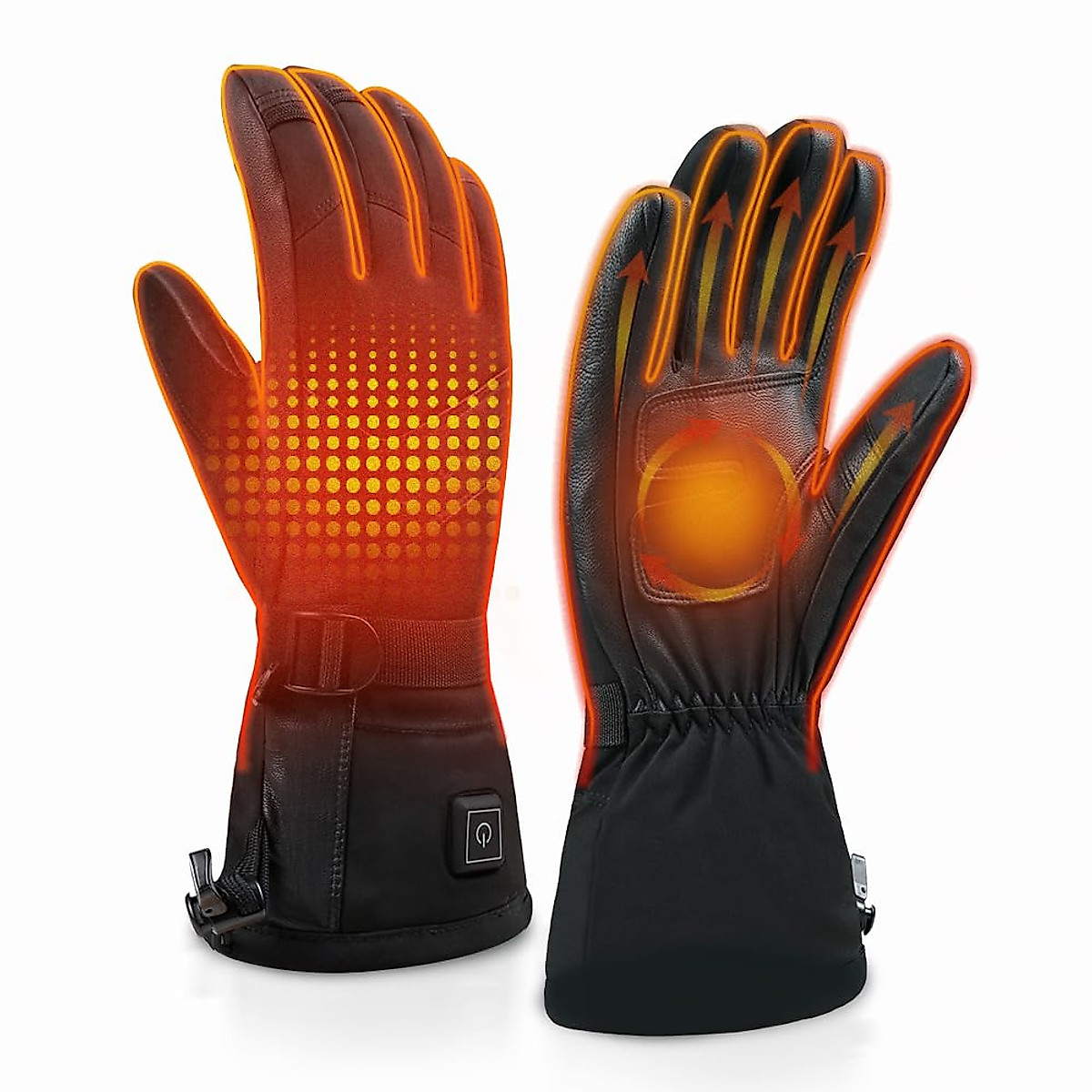 MOUNT TEC Explorer 3 Heated Motorcycle Gloves for Men & Women Winter Windproof Thermal Cycling Bike Gloves Heated Hand Warmer (Black, S)