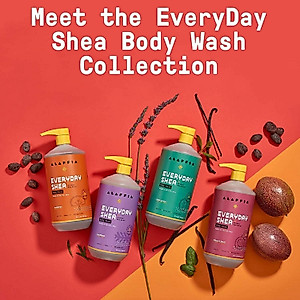 Alaffia EveryDay Shea Body Wash - Naturally Helps Moisturize and Cleanse without Stripping Natural Oils with Shea Butter, Neem, and Coconut Oil, Fair Trade Vanilla Mint, 32 Fl Oz