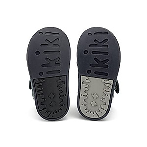 ikiki Squeakerless Shoes for Toddlers/Little Kids (Raccoon, Gray, Size 10)