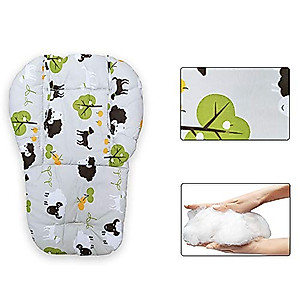 High Chair Cushion, High Chair Pad/seat Cushion/Baby High Chair Cushion,Soft and Comfortable,Light and Breathable,Make The Baby More Comfortable (Grey Background Sheep Pattern)