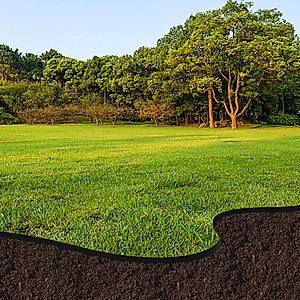 Watayo 30 FT Grass Barrier Landscape Edging Coil -5 inch Depth Terrace Board Edging -Flexible Garden Bed Edging -Weed Barrier Edging for Garden Lawn Area Backyard Driveway Path Sidewalk