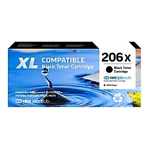 Toner Cartridge 206X Black Toner Cartridge. Works with M255dw, M283fdw, M283cdw Printers.
