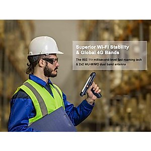 Rugged 4G LTE Android Barcode Scanner Pistol Grip Handheld Mobile Computer 5" Touch Screen with Honeywell N6603 1D 2D Code Reader WiFi GPS for Enterprise WMS