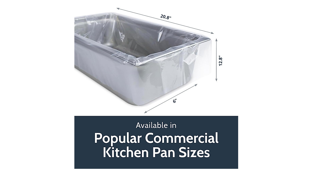 PanSaver Clear Buffet Pan Liners for Easy Clean Up