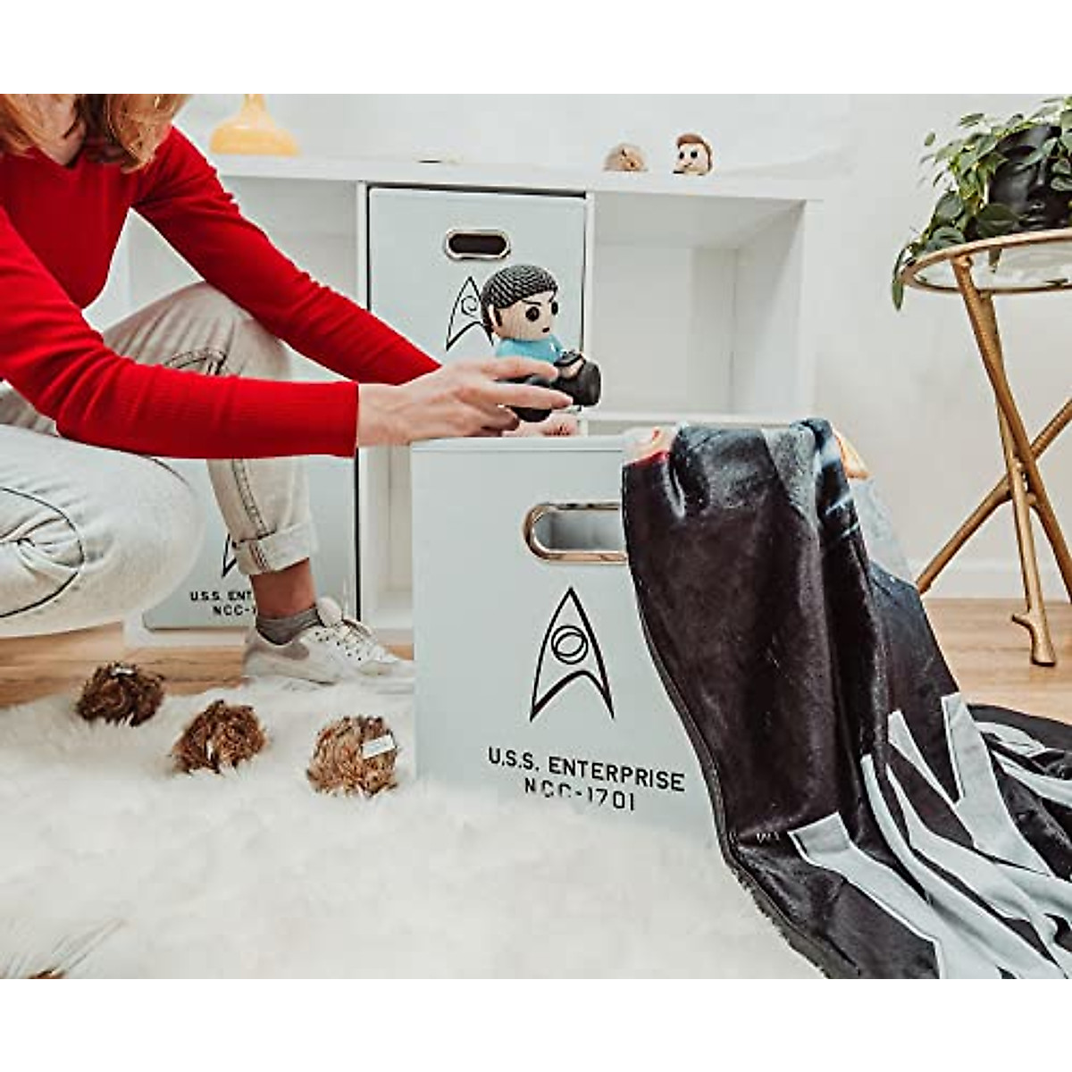 Star Trek: The Original Series NCC-1701 13-Inch Fabric Storage Bin Cube Organizers, Set of 3