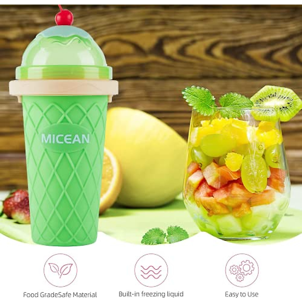 Slushy cup Slushie Maker Cup,Frozen Magic Slushy Cup - Create Delicious Slushies Anywhere with This Fun and Cool Slushie Maker Cup! Includes Lids and Straws . Perfect for TikTok Trends and Cool Gadgets Fans -New Pink