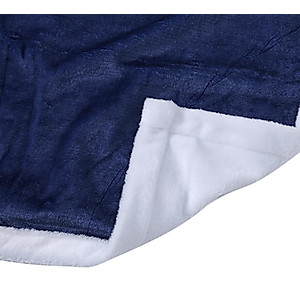 Zevrez Whale Blanket Navy Blue Whales Throw Blanket Flannel Fleece Sea Whale Pattern Blankets Whale Gifts and Decor for Sea and Whale Lovers (Whale 2, 48"x60")