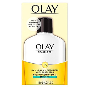 Olay Complete All Day Moisturizer SPF 15, Sensitive 4 oz (Pack of 3)