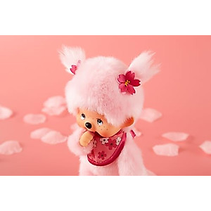 Monchhichi Sakura (Cherry Blossom) Girl Plush Toy - Pink