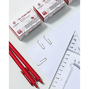 PAPERPAL #1 Nonskid Paper Clips, 2000 Medium Paper Clips (20 Boxes of 100 Each), Bulk Paperclips for Office School & Personal Use, Daily DIY, 1-2/7" Silver Heavy Duty Non-Skid Paper Clip Standard Size