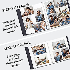 Vienrose Large Photo Album Self Adhesive for 4x6 5x7 8x10 Pictures Scrapbook Album DIY Scrap Book 40 Sticky Pages with A Metallic Pen Beige