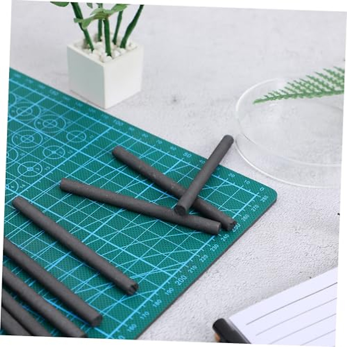 BUGUUYO 10pcs Electrode Bar Carbon Fiber Rod Carbon Rods Electrode Rod Tube Graphite Rods Electrode Graphite Stir Rod Electrode Tube Bar Carbon Fiber Tubes Electrode Cylinder Arc Rod Black