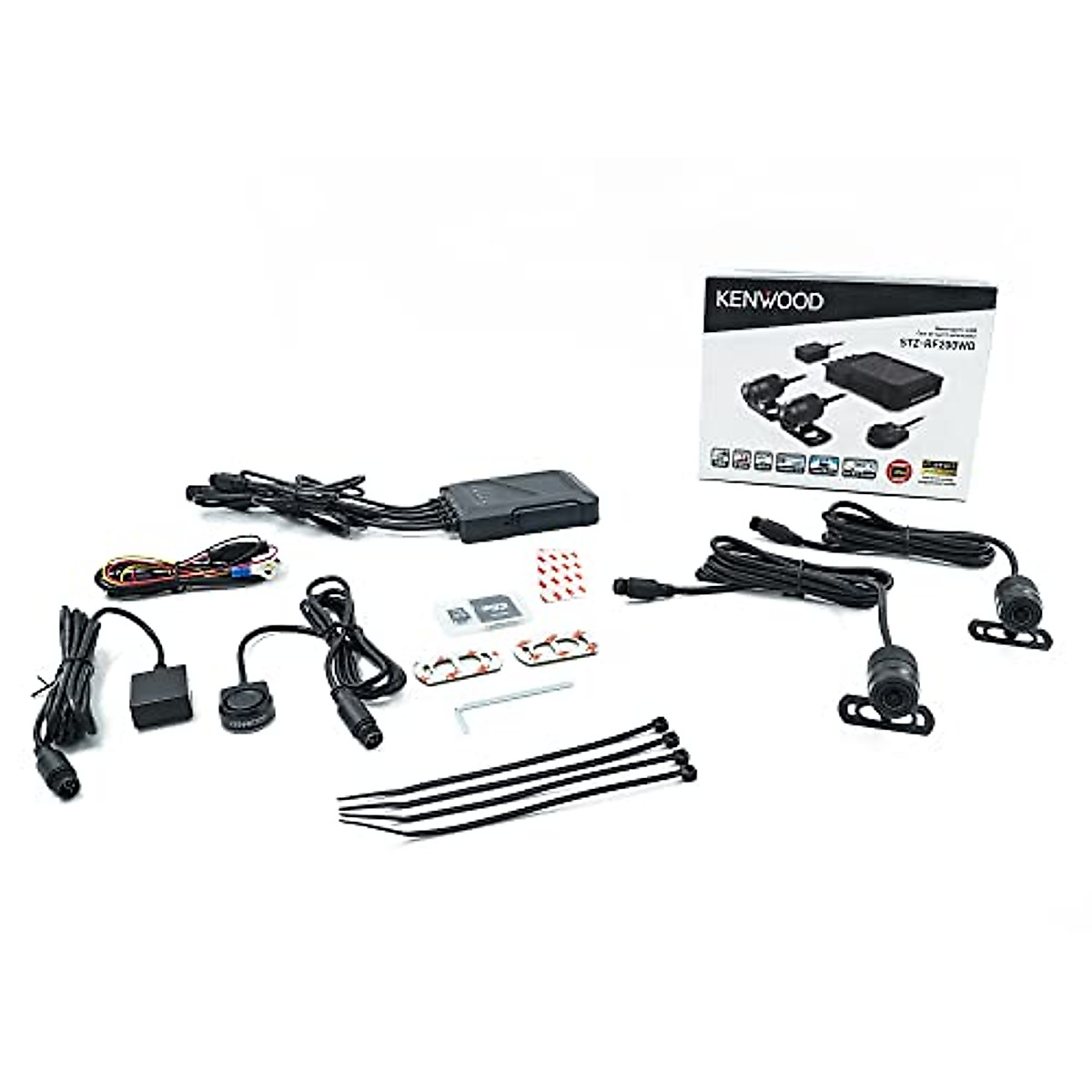 KENWOOD STZ-RF200WD Motorsports Two-Camera 1080p Dual Dash Action-Camera System - WiFi, GPS, G-Sensor Loop, 32GB Card - Perfect for Motorcycles, UTV, ATV & Golf Carts