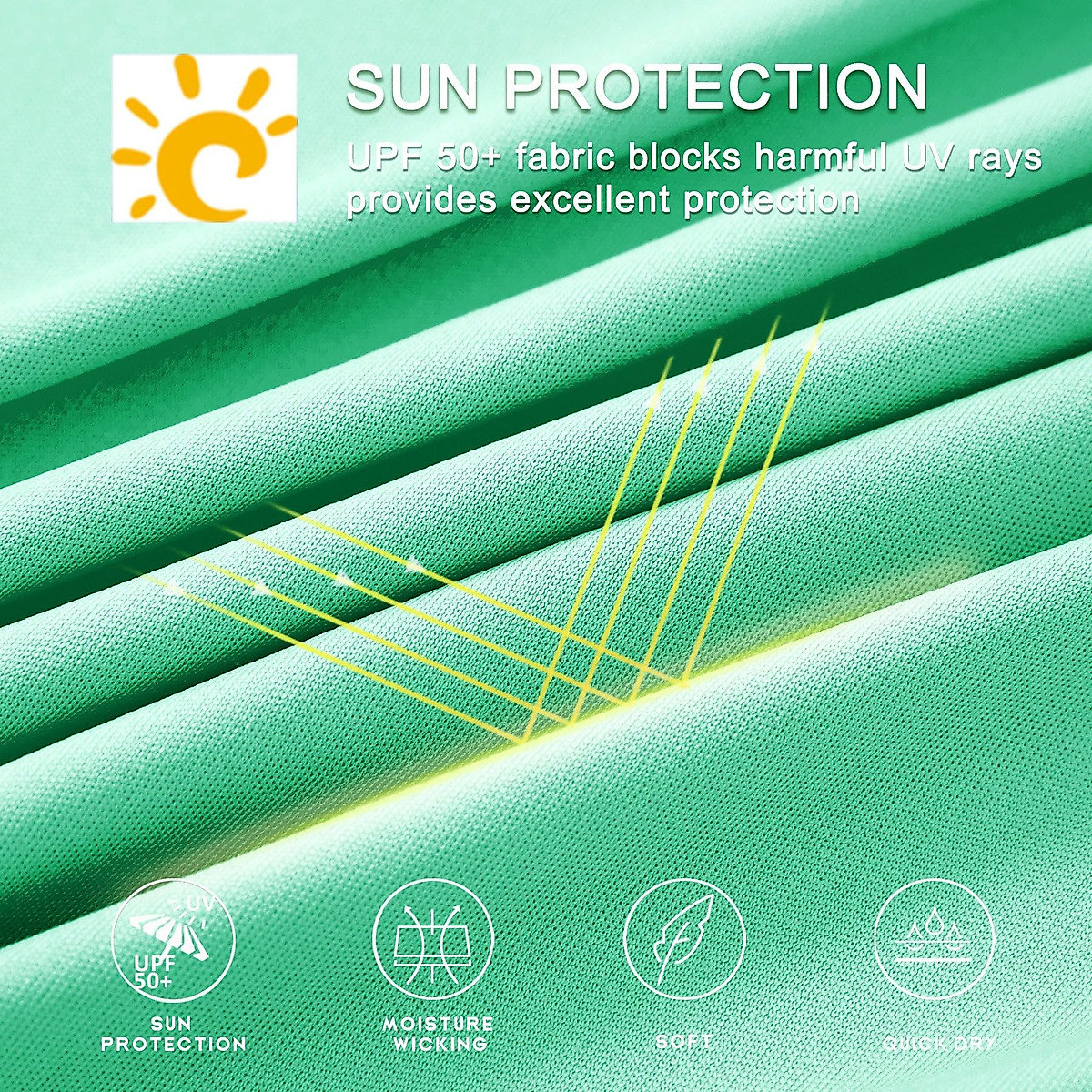 Willit Women's UPF 50+ Sun Protection Shirt SPF Long Sleeve Lightweight Half-Zip Golf Outdoor Shirt Quick Dry Rash Guard Light Green L