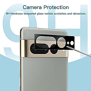 JETech Screen Protector for Google Pixel 7 Pro with Camera Lens Protector, Flexible TPU Film, Fingerprint ID Compatible, HD Clear, Easy Install, 2-Pack Each
