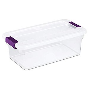 Sterilite 66 Quart (6 Pack) and 6 Quart (12 Pack) Totes, Clear Plastic Stackable Storage Containers with Latching Lids for Home Organization