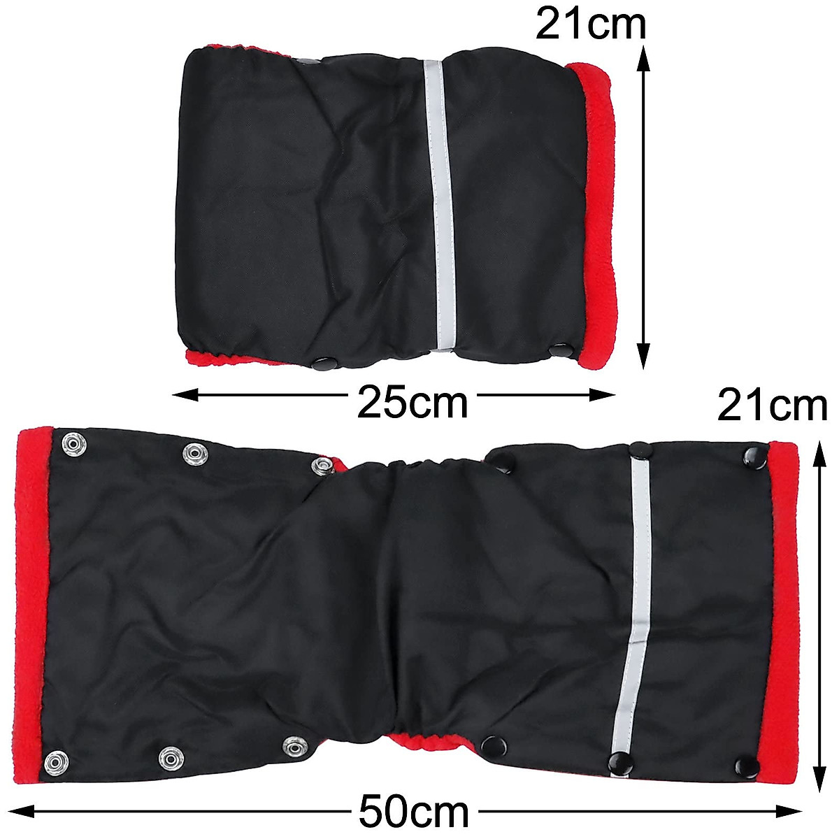 Stroller Gloves Hand Muffs Mittens Pram Hand Warmer Winter Anti- Freeze Extra Thick Waterproof with Luminous Stroller Warmmuffs Universal Stroller Accessories for Pushchair Car Seat Buggy