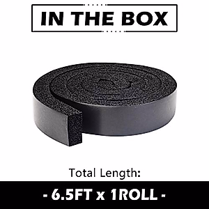 BJADE'S Air Conditioner Weatherseal Tape,Window AC Foam Seal Insulating Strip,2 X 1 Inch 6.5ft Air Conditioner Insulation Foam Strip.