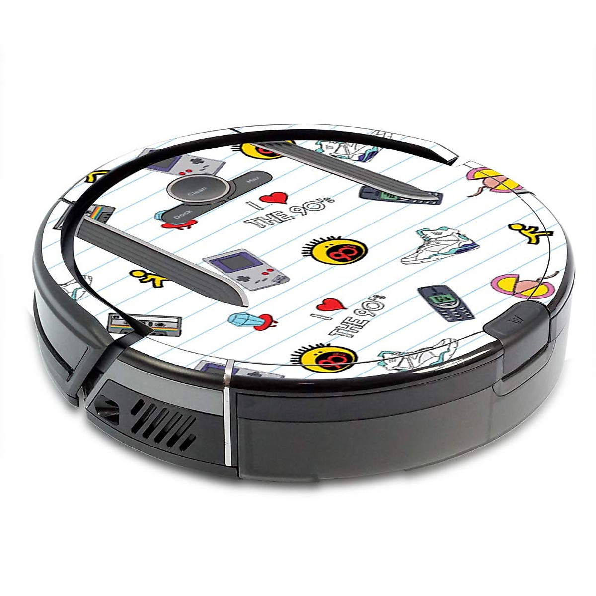 MightySkins Skin Compatible with Shark Ion Robot R85 Vacuum Minimum Coverage - Love The 90s | Protective, Durable, and Unique Vinyl wrap Cover | Easy to Apply, Remove | Made in The USA