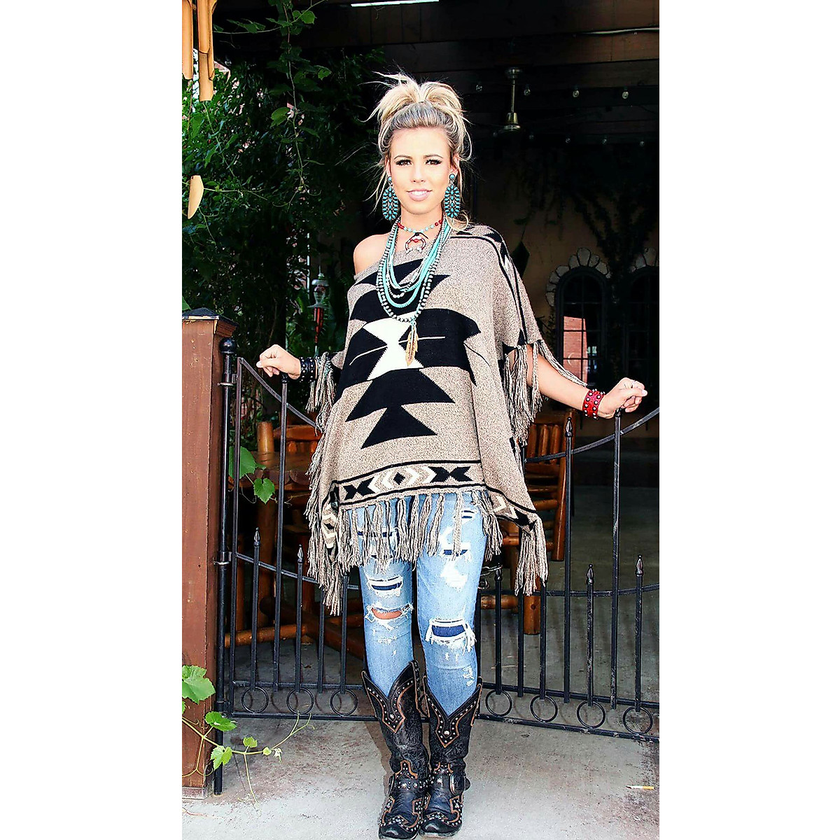 GLBCC Turquoise Earrings for Women Boho Statement Turquoise Heart Teardrop Dangle Earrings Western Country Leaf Earrings Vintage Native American Summer Beach Earrings Jewelry Accessories