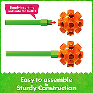 YEEBAY Fort Building Kit for Kids Age 5,6,7,8-Year-Old Boys & Girls, 120 pcs Forts Builder Creative Fort Toy for DIY Castles, Tunnels, Play Tent, Rocket, Tower Indoor & Outdoor